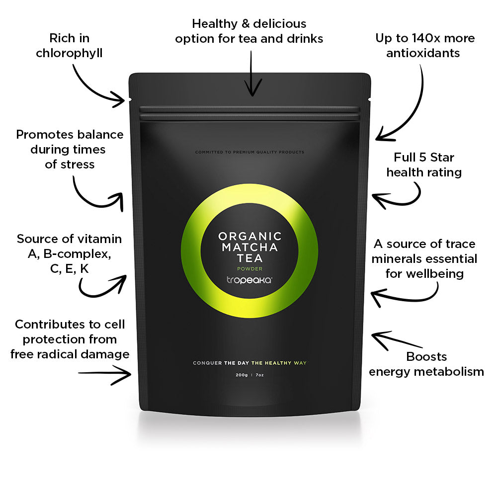 Organic Matcha Tea Powder | Organic Green Tea Powder | Tropeaka
