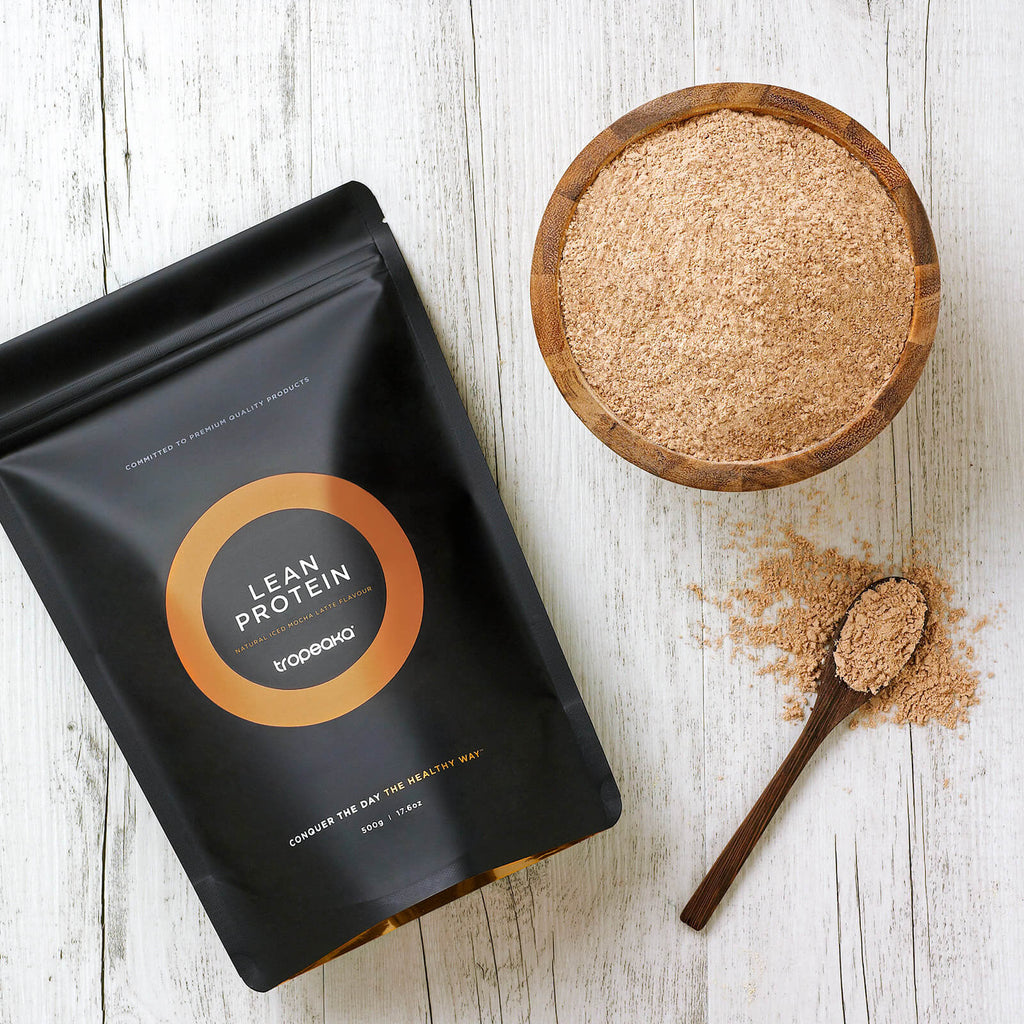 Lean Protein Powder Iced Mocha Latte | Organic Plant Protein | Tropeaka